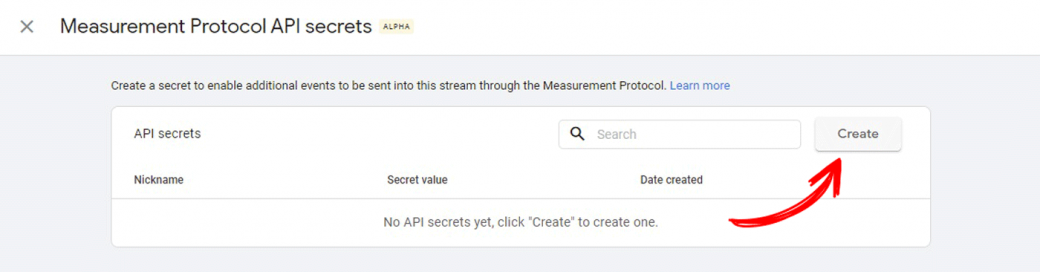 How to create a Measurement Protocol API Secret in Google Analytics 4