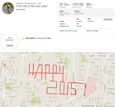 Artist Creates Elaborate GPS Route Doodles by Riding Bike Around City