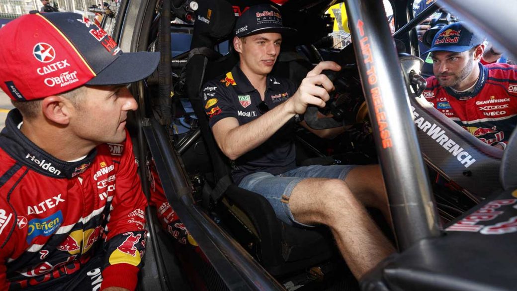 Supercars star teaches F1 driver Max Verstappen how to ‘heel-and-toe‘