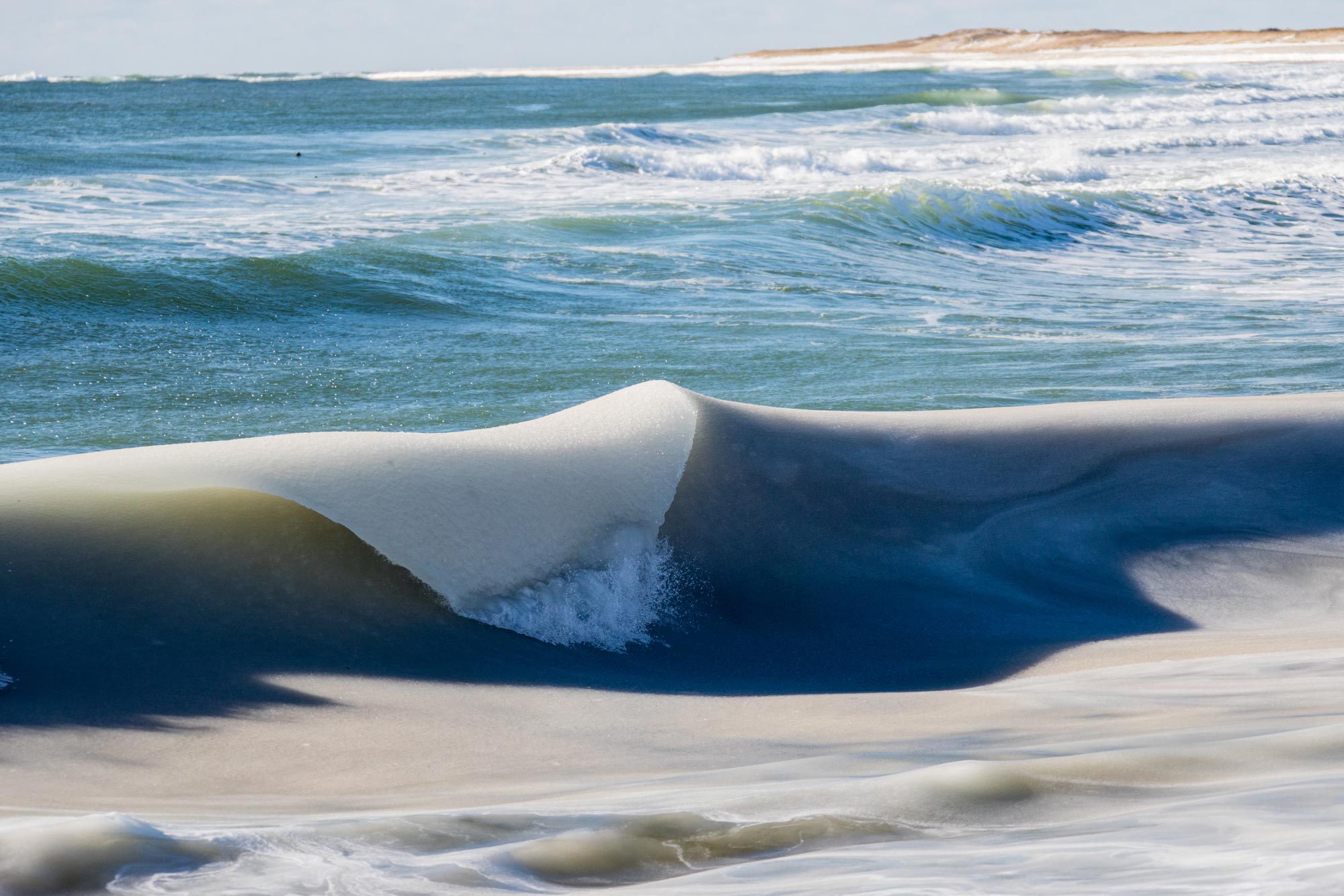 Slurpee waves: Incredible photos capture nearly frozen waves off the ... Slurpee waves: Incredible photos capture nearly frozen waves off the ...