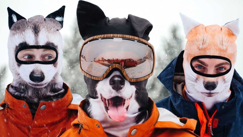 Shred the slopes in style with these ultra-realistic animal ski masks