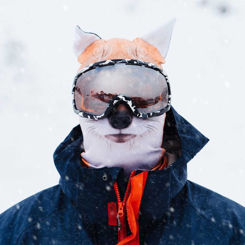 Shred the slopes in style with these ultra-realistic animal ski masks