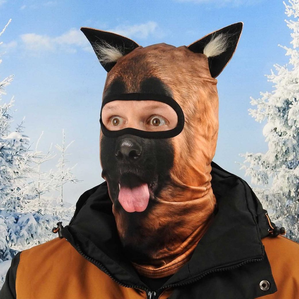 Shred the slopes in style with these ultra-realistic animal ski masks