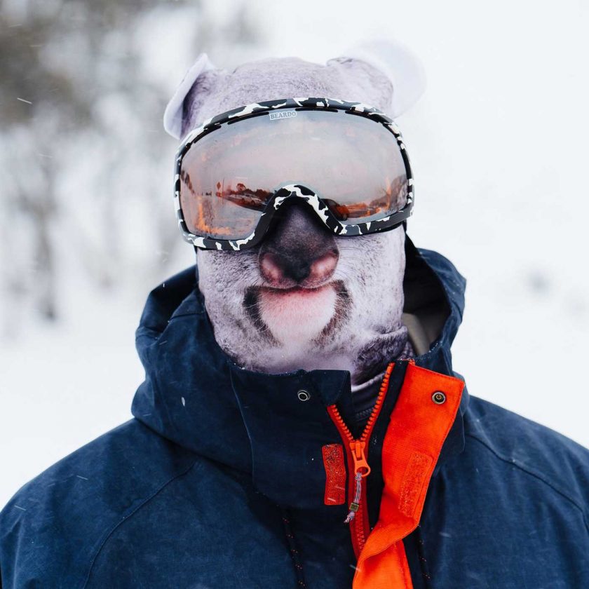 Shred the slopes in style with these ultra-realistic animal ski masks