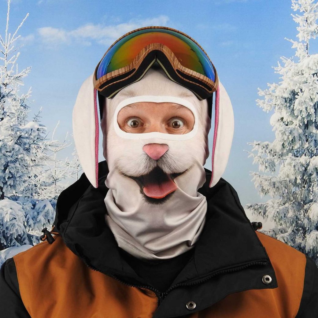 Shred the slopes in style with these ultra-realistic animal ski masks