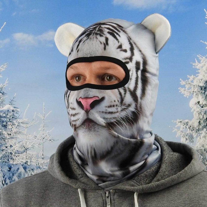 Shred the slopes in style with these ultra-realistic animal ski masks