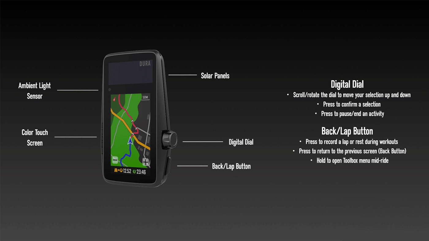 New Coros Dura solar GPS bike computer has insane battery life