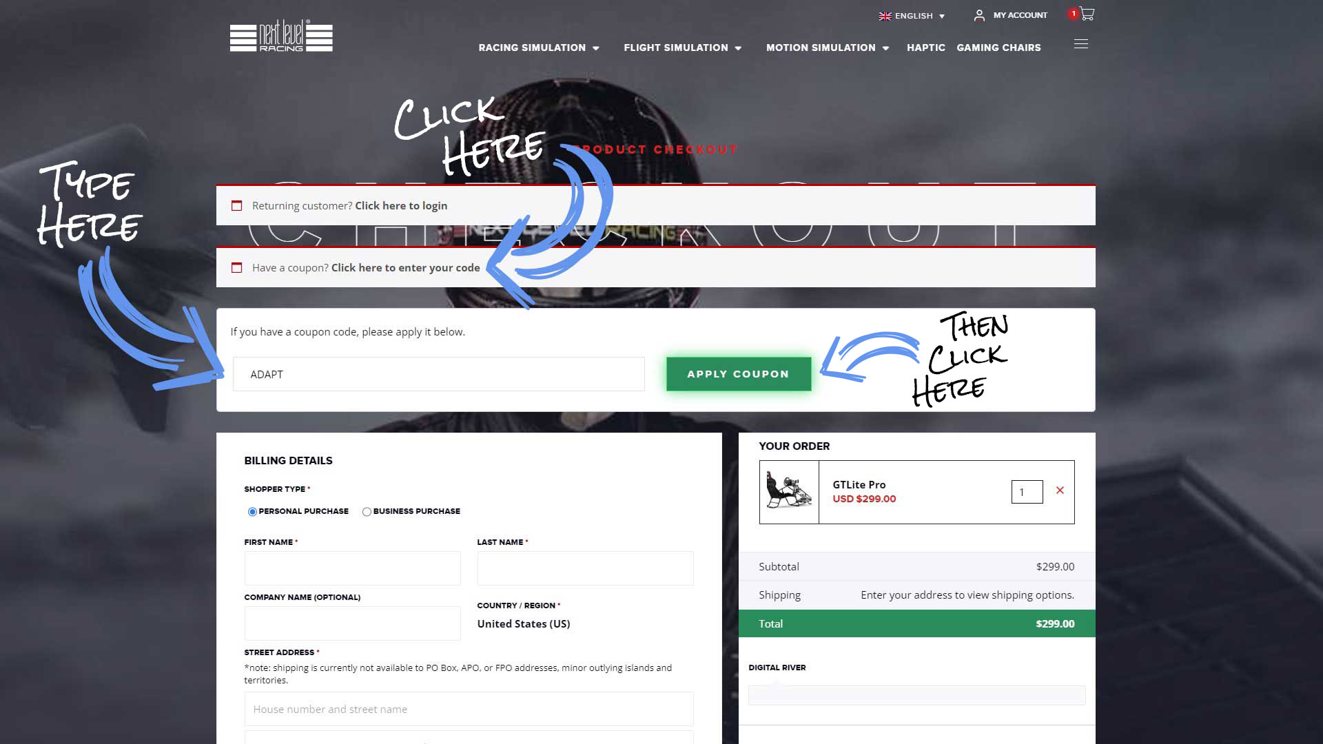 Next Level Racing discount code | Exclusive 5% OFF coupon code