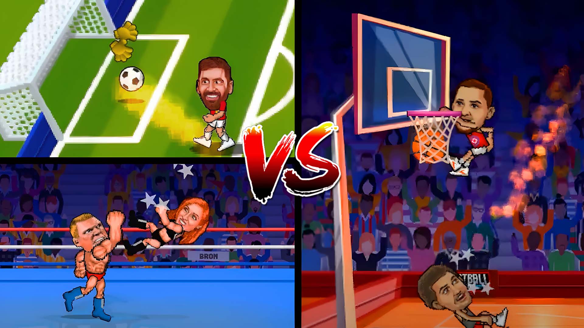 Best browser sports game: Basket Bros, Soccer Bros, Wrestle Bros